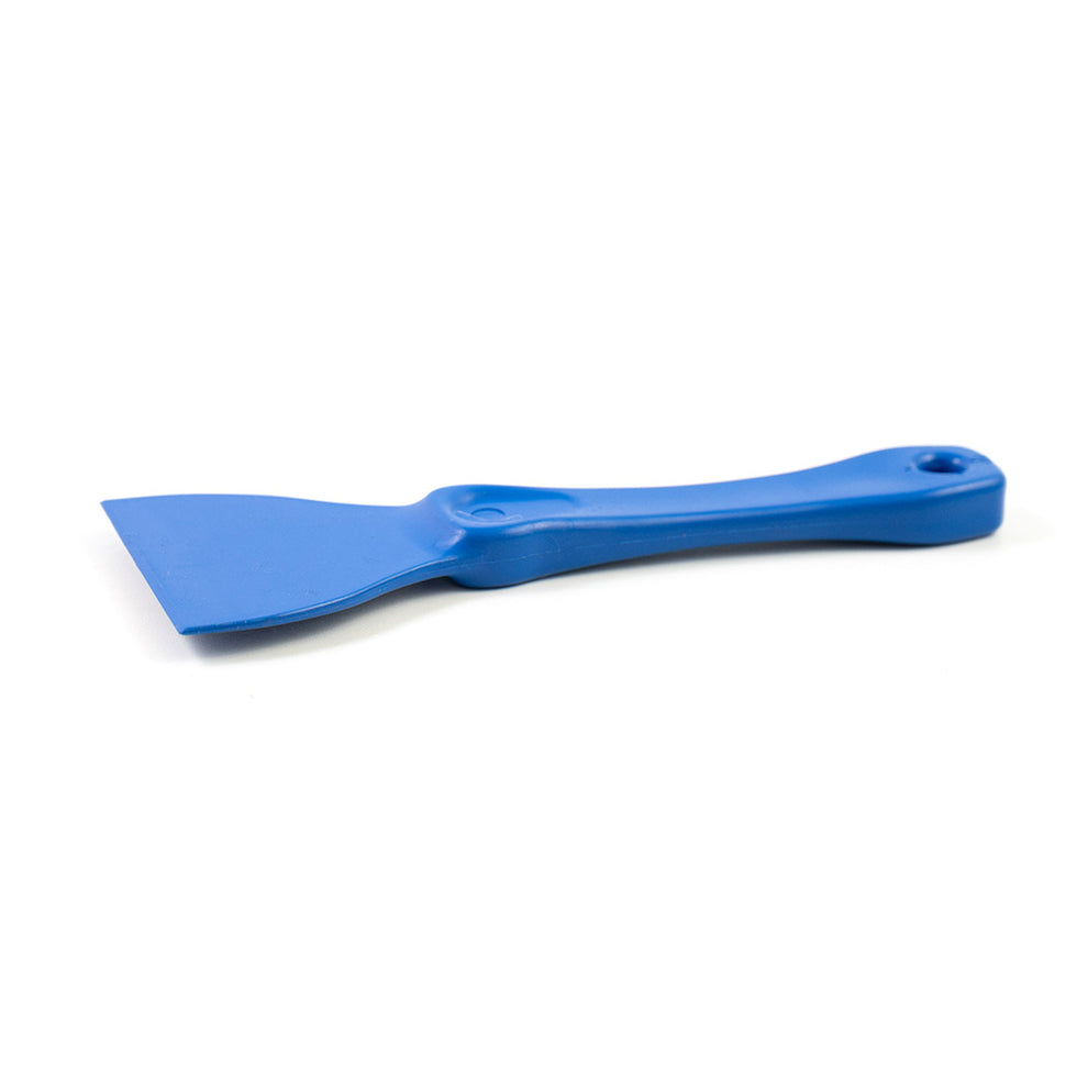 BST metal detectable plastic blue scraper | Teknomek