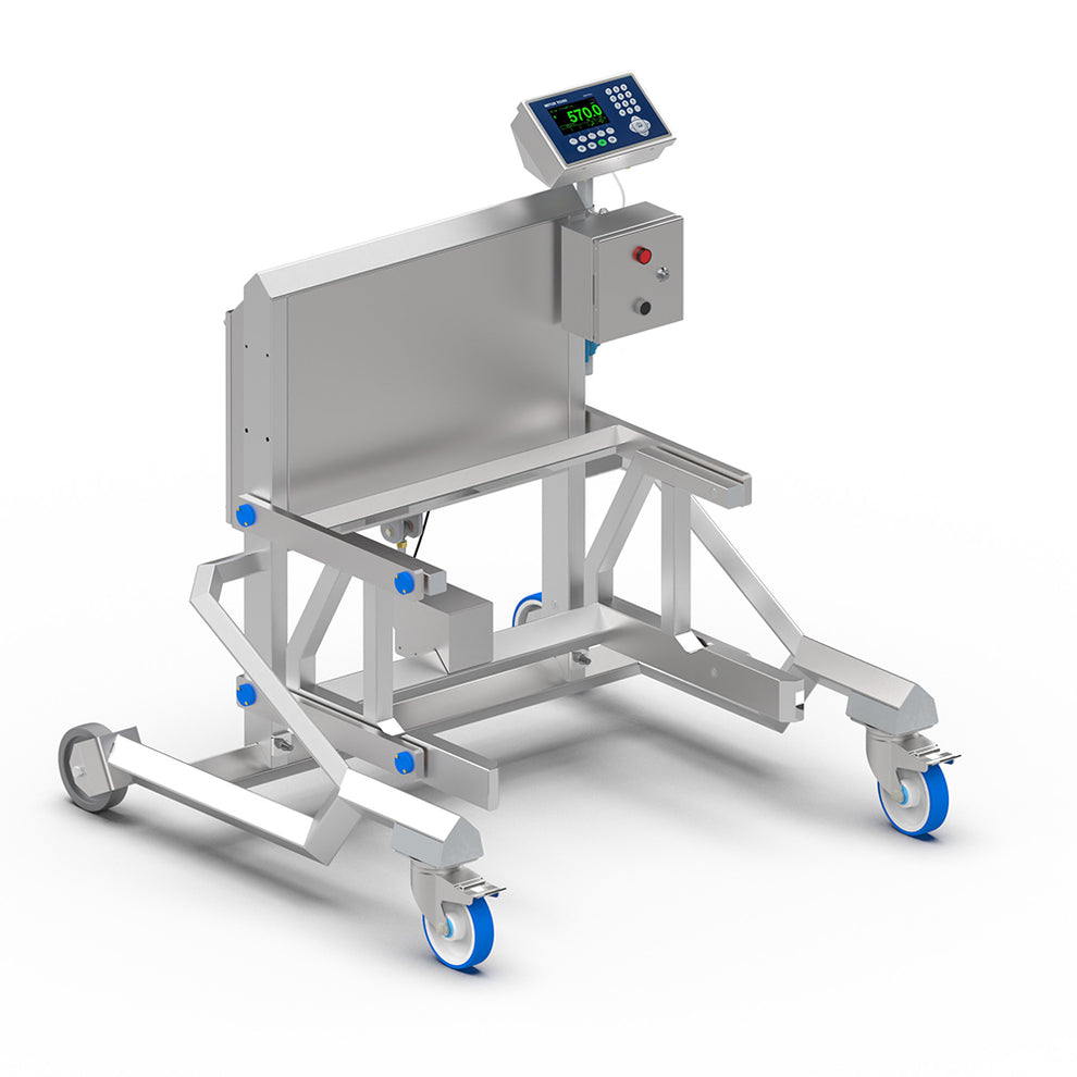 Pneumatic mobile weighing scale for tote bins | Teknomek