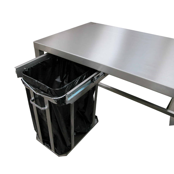 Add-on stainless steel static desk cupboard | Teknomek